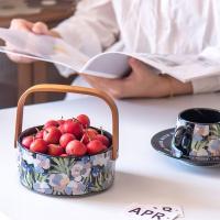 China Technique Under Glazed Ceramic Fruit Basket For Holding Food And Vegetables for sale