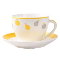 China Drinkware Type Cups Saucers 250ml Volume Set Of 6 Ceramic Tea Cups With Fruit Design for sale