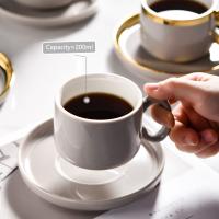 China 12pcs Ceramic Tea Set Of 6 Cups And Saucer For Luxury Design Style Christmas 2024 Gift for sale