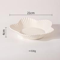 China Salad Plate Ceramic Dessert Soup And Sandwich Plate For Snack Minimalism Nordic White for sale