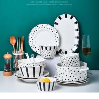 China Luxury European Porcelain Dinner Set Technique Under Glazed Ceramic Dinnerware for sale