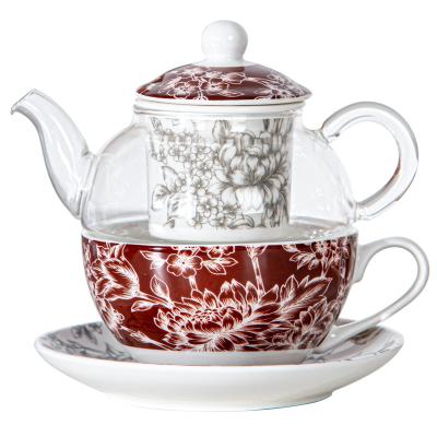 China Business Gifts Elegant Vintage Ceramic Tea Cup Set With Porcelain Teapot And Cup for sale