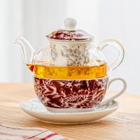 China Business Gifts Elegant Vintage Ceramic Tea Cup Set With Porcelain Teapot And Cup for sale