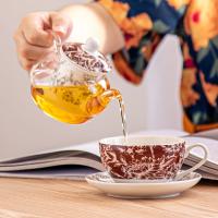 China Business Gifts Elegant Vintage Ceramic Tea Cup Set With Porcelain Teapot And Cup for sale