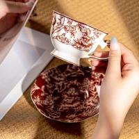 China Sustainable Ceramic Tea Cup Set For Elegant Cappuccino Cups And Porcelain Mug for sale