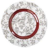 China 2024 Ceramic Plate Gift Porcelain Red Charger Plates For Beautiful Crockery Presents for sale