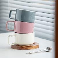 China Minimalism Nordic Coffee Cup And Saucer Set Of 12 Pieces Ceramic 250ml Porcelain Mug for sale