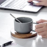 China Minimalism Nordic Coffee Cup And Saucer Set Of 12 Pieces Ceramic 250ml Porcelain Mug for sale