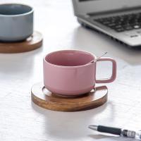 China Minimalism Nordic Coffee Cup And Saucer Set Of 12 Pieces Ceramic 250ml Porcelain Mug for sale