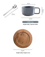 China Minimalism Nordic Coffee Cup And Saucer Set Of 12 Pieces Ceramic 250ml Porcelain Mug for sale