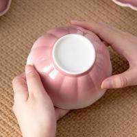 China Stunning Pink Ceramic Plates 6-Piece Dinnerware Set For Special Occasions And Presents for sale