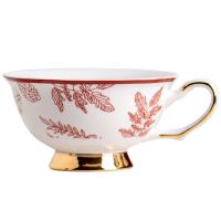 China Vintage Design Style Luxury Porcelain Tea Cup And Saucer Set Sustainable Bone Gift for sale