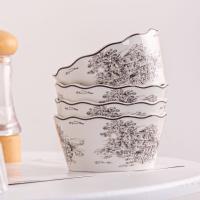 China European Style Gray Dinnerware Sets With Luxury Porcelain And Scenic Pattern Ceramic for sale