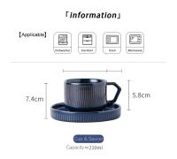 China Reactive Glaze Latte Cups And Saucer Sustainable Cappuccino Mug For Restaurant Needs for sale