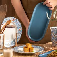 China 6-Person Bohemian Tableware Set With Ceramic Dinner Plates Bowls And Charger Plates for sale