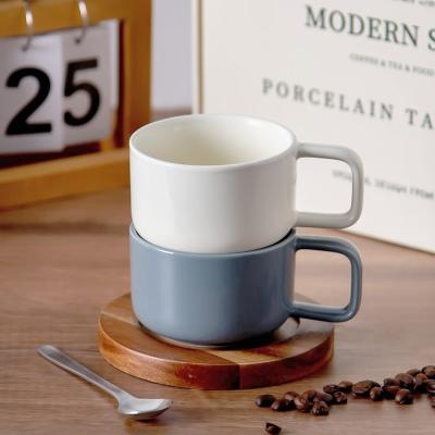 China Nordic Cappuccino Coffee Cup And Saucer Set Of 12 Pieces Ceramic 250ml Porcelain Tea Cups for sale