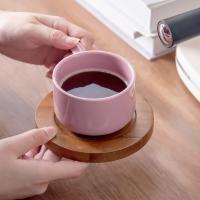 China Nordic Cappuccino Coffee Cup And Saucer Set Of 12 Pieces Ceramic 250ml Porcelain Tea Cups for sale