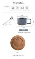 China Nordic Cappuccino Coffee Cup And Saucer Set Of 12 Pieces Ceramic 250ml Porcelain Tea Cups for sale