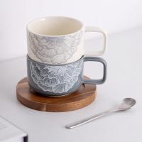China Business Gifts Cappuccino Cups Set Sustainable Ceramic Coffee Cup And Saucer Set for sale