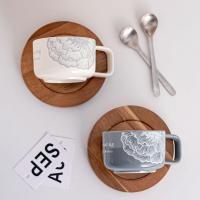 China Business Gifts Cappuccino Cups Set Sustainable Ceramic Coffee Cup And Saucer Set for sale