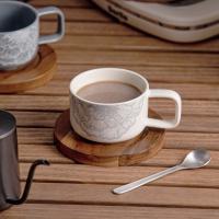 China Business Gifts Cappuccino Cups Set Sustainable Ceramic Coffee Cup And Saucer Set for sale