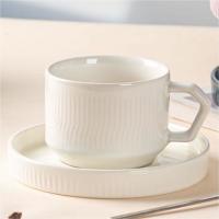 China Custom Printed Porcelain Tea Cup And Saucer Set Perfect Gift For Coffee Enthusiasts for sale