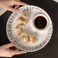 China Sustainable Fabric Pattern Dinnerware Set In Modern Nordic Style For Luxury Tableware for sale