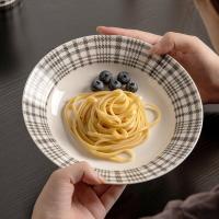 China Sustainable Fabric Pattern Dinnerware Set In Modern Nordic Style For Luxury Tableware for sale