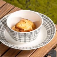 China Sustainable Fabric Pattern Dinnerware Set In Modern Nordic Style For Luxury Tableware for sale