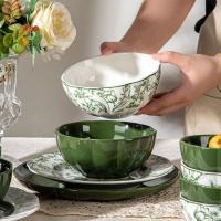 China Business Gifts Floral Porcelain Ceramics Salad Bowl Set of 4 Sustainable and Stylish for sale
