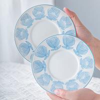 China Sustainable Business Gifts European Ceramic Floral Tea Cups And Saucers Set 200ml 300ml for sale