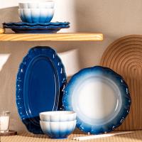 China Flower Shape Ceramic Dinnerware Collection For Sustainable Restaurant Dining for sale