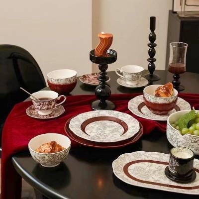 China Under Glazed Ceramic Dinnerware Sets Christmas Gift Porcelain Plates For 6 Persons for sale