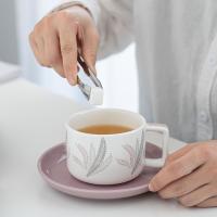 China Porcelain Floral Tea Set Ceramic Tea Cups Saucers Mugs Coffee Set With 250ml Volume for sale