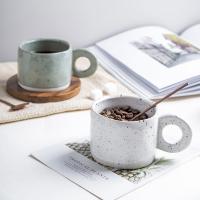 China Classic Design Style Coffee Afternoon Ceramic Cup And Saucer Set With Stoneware Cups for sale