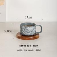 China Europe Design Ceramic Cappuccino Cup And Saucer Set For Europe Market for sale