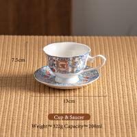 China Europe Design Ceramic Cappuccino Cup And Saucer Set For Europe Market for sale