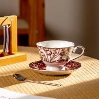 China Ceramic European Style Vintage Tea Cup And Saucer Set British Blue Porcelain Mug for sale
