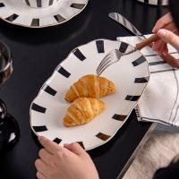 China Under Glazed Fashion Ceramic Kitchen Plates Set Dinner Dinnerware For Party Occasion for sale