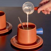 China 320ml Porcelain Tea Cup And Saucer Set In Box Sustainable Ceramic Coffee Mug With A Saucer for sale