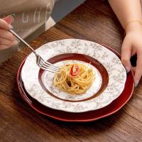 China Full Porcelain Christmas Tableware Chinese Year Ceramic Tableware Plant Pattern Type for sale