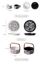 China European Style Ceramic Mugs And Saucers Set Of 6 250ml Capacity Beautiful Flower Design for sale