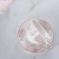 China Spring Festival Ceramic Tea Cup And Saucer Set For Traditional Chinese Tea Ceremony for sale