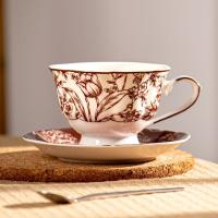 China Ceramic Type Porcelain 2024 Year Cup 200ml Chinese Year Mug Gift Coffee Cup And Saucer for sale