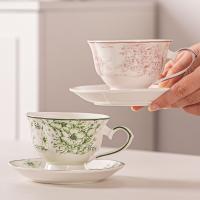 China Ceramic Type Porcelain 2024 Year Cup 200ml Chinese Year Mug Gift Coffee Cup And Saucer for sale