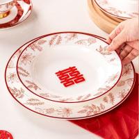 China Year Porcelain Gift Under Glazed Ceramic Plate For 2024 Chinese Zodiac Dragon Year for sale