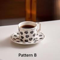 China Porcelain Ramadan Cups Set Ceramic Ramadan Coffee Cups With Saucer Holder And Gift Box for sale