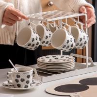 China Porcelain Ramadan Cups Set Ceramic Ramadan Coffee Cups With Saucer Holder And Gift Box for sale