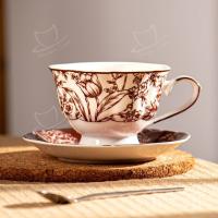 China Mothers Day Cups Saucers Ceramic Drinkware Set With Plush Porcelain Cup And Saucer Plate for sale