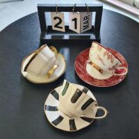 China 200ML Ceramic Type Porcelain Cup And Saucer Plate Tea Perfect For Mom On Mother'S Day for sale